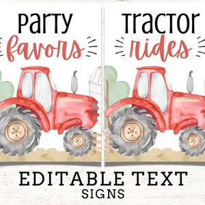 Editable Red Tractor Food Labels & Signs - Tractor Food Signs - Tractor ...