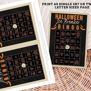 Editable Halloween Ice Breaker Bingo, Halloween Party Ice Breaker Game ...