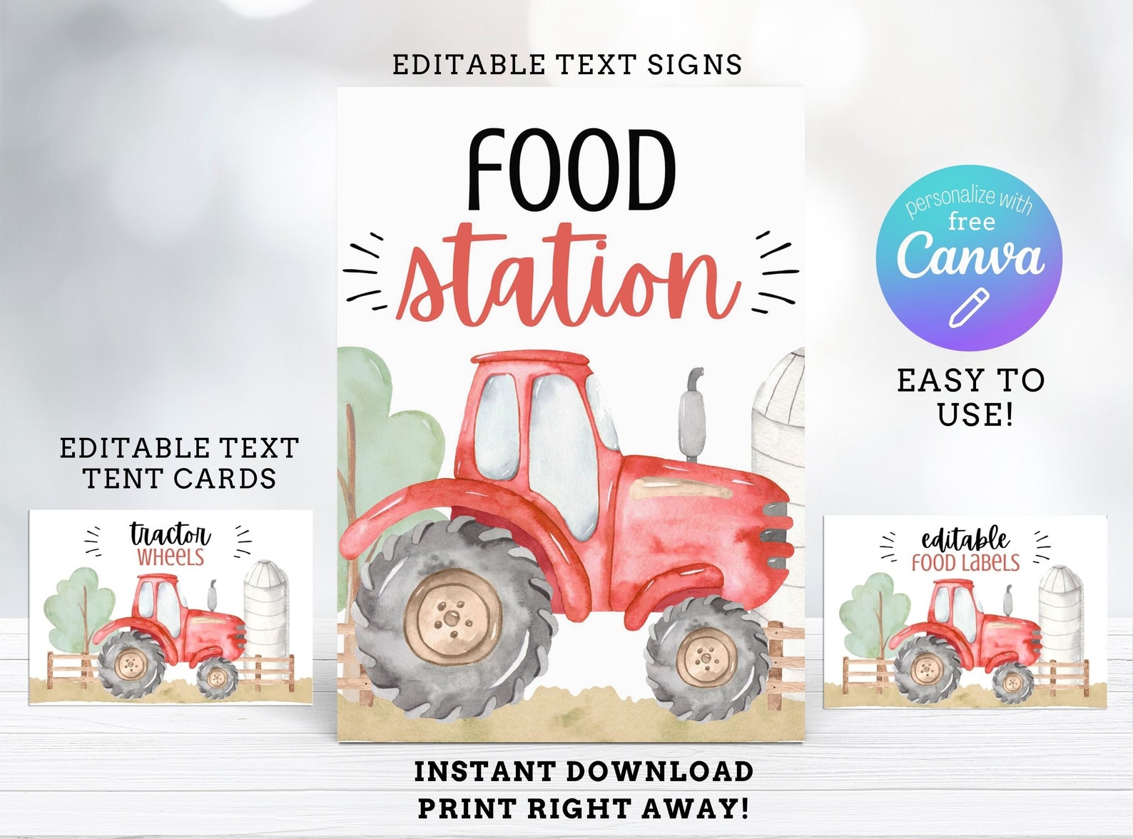 Editable Red Tractor Food Labels & Signs - Tractor Food Signs - Tractor ...