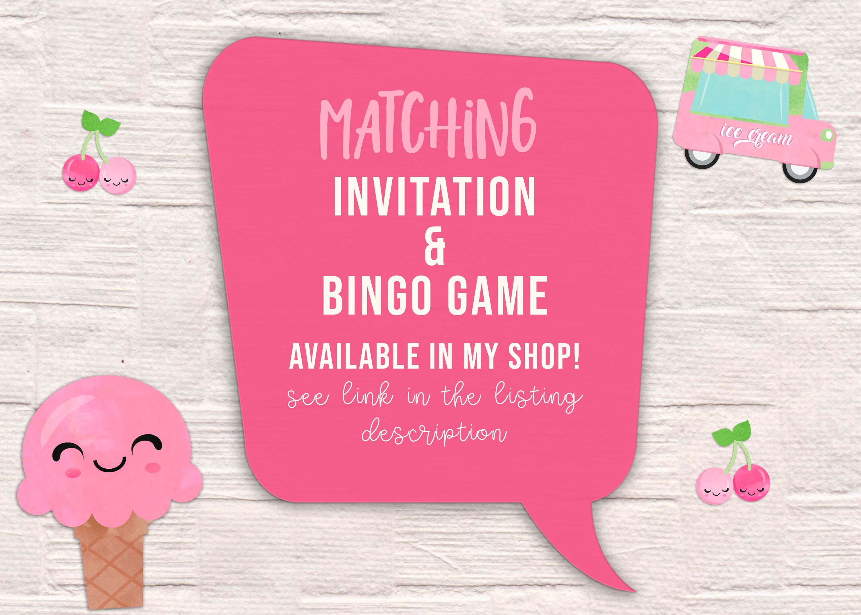 Ice Cream Shop Party Printable Party Game 4 Sizes Ice - Etsy