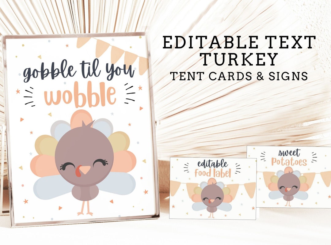 Editable Food Labels & Signs - Thanksgiving Food Signs - Thanksgiving ...