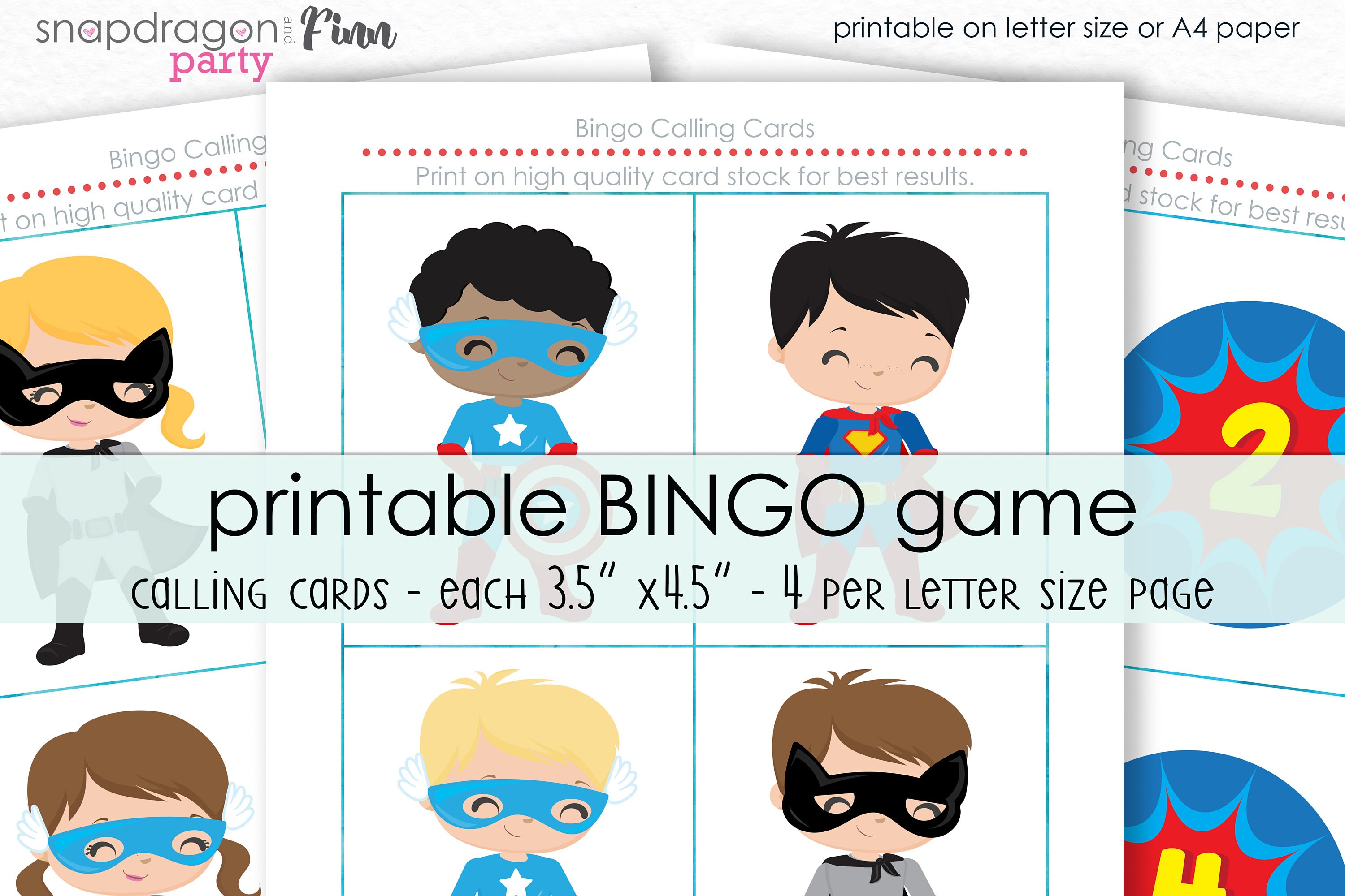 Superhero Bingo Printable Game Printable Hero Birthday Party - Etsy UK