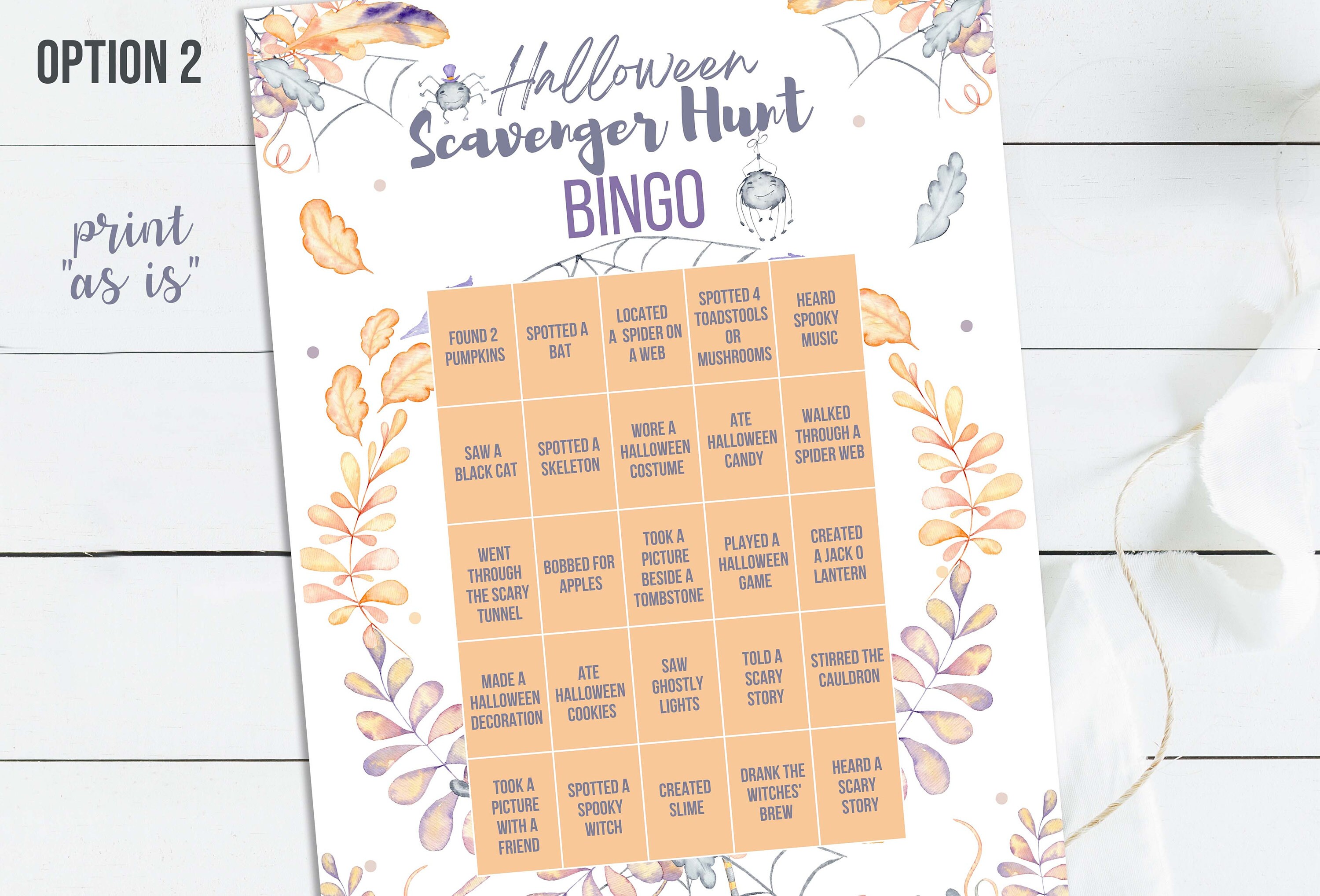 Halloween Scavenger Hunt Bingo - Printable Halloween Activity - Instant ...