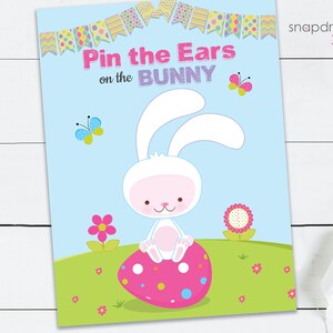 Pin the Ears on the Bunny Printable Party Game - 3 Sizes Included ...