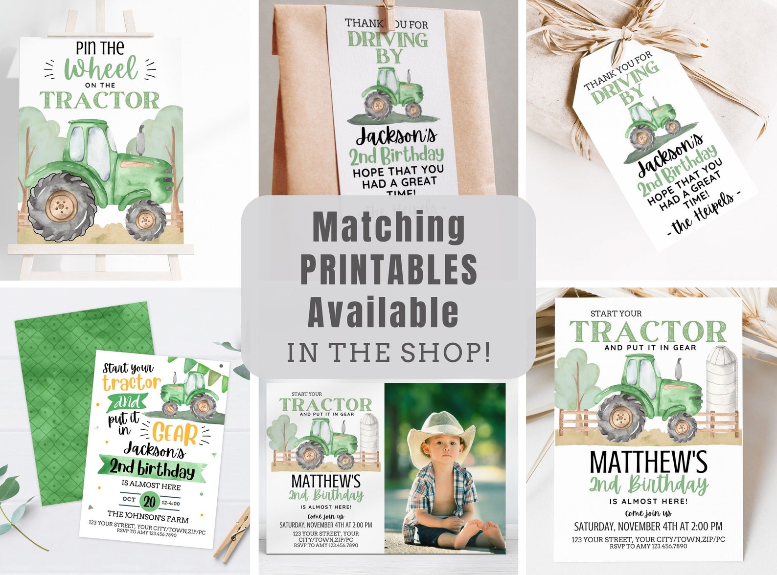Editable Green Tractor Food Labels & Signs Tractor Food - Etsy