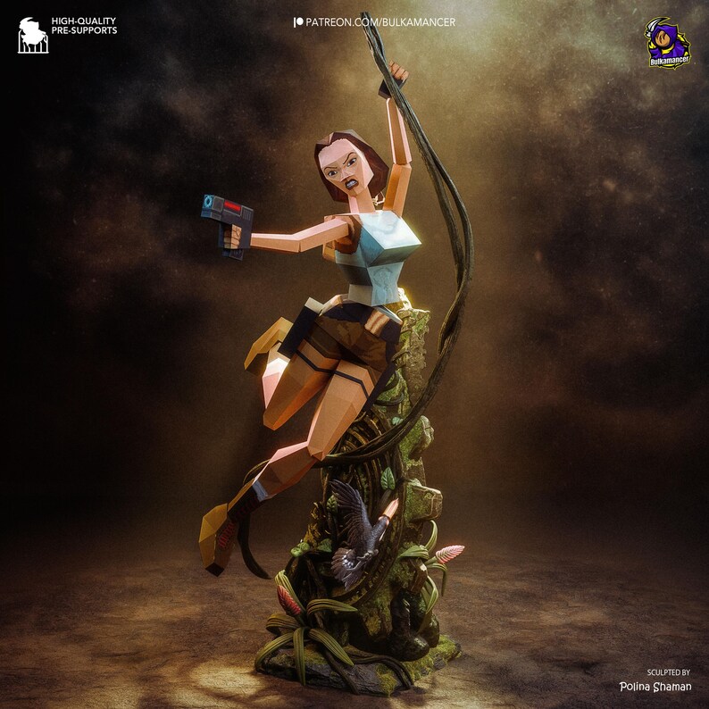 Lara Croft Resin Model Kit – Tomb Raider Fan Art, 1:8 Scale (unpainted ...