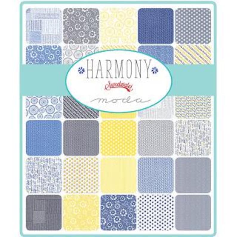 MODA HARMONY Jolly Bar - (42) 5" X 10" Rectangles - Cotton Quilt Fabric ...