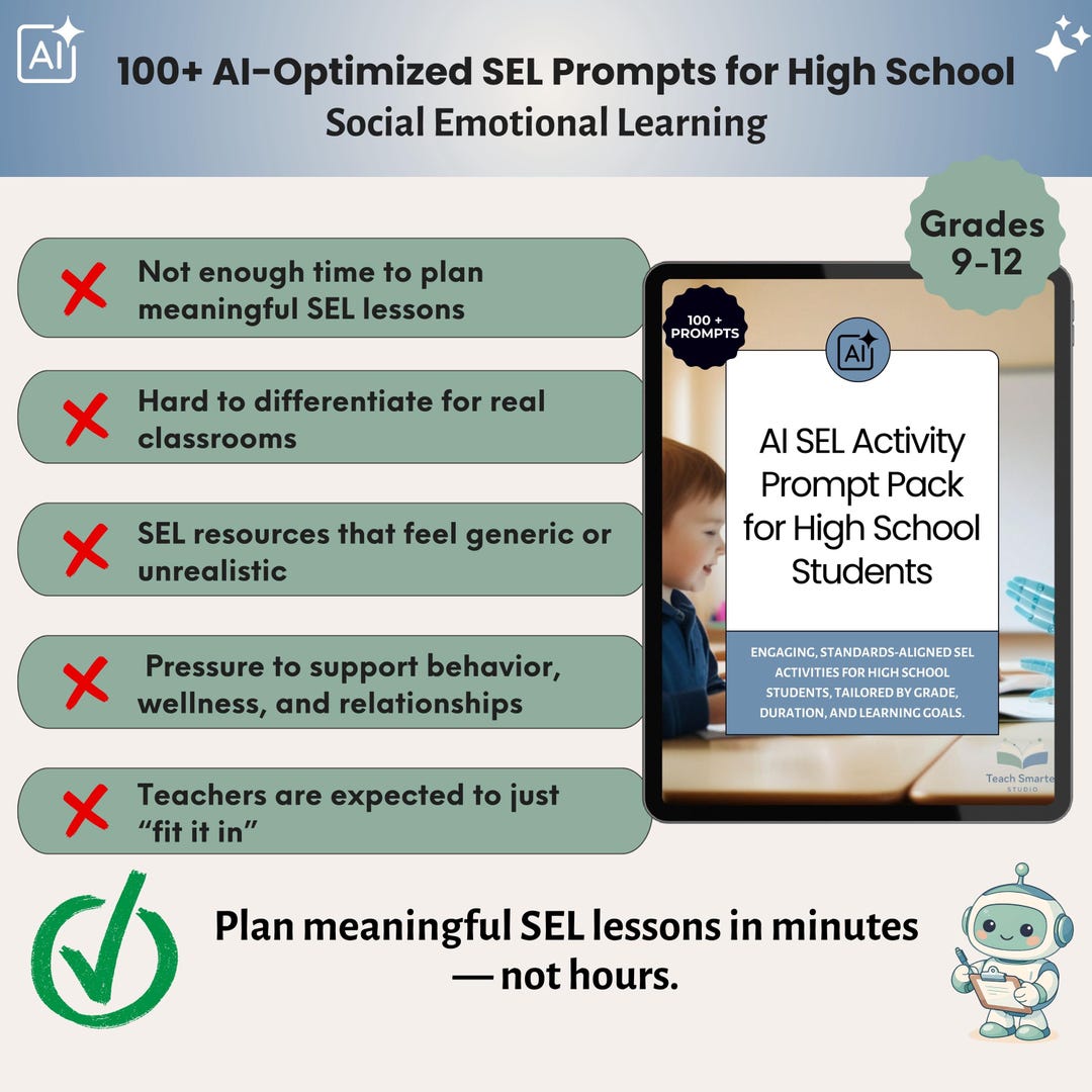 100+ AI SEL Prompts for High School, Social Emotional Learning Lesson ...