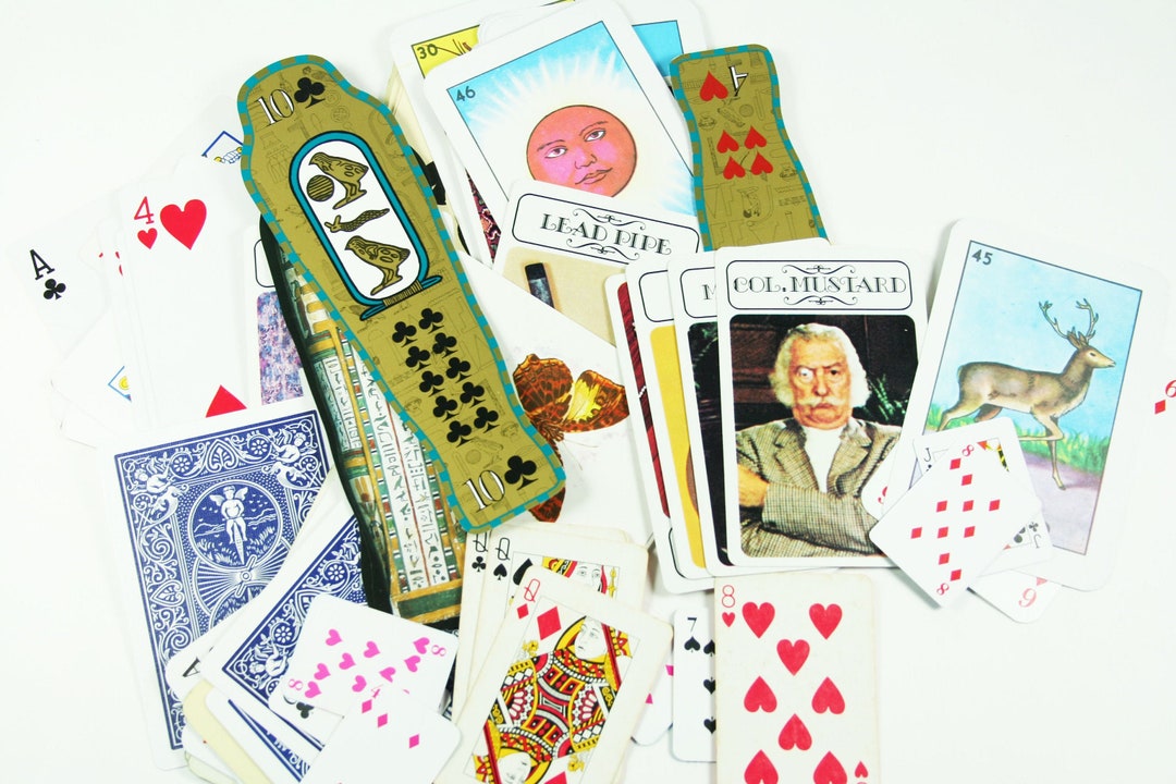 Playing Card Collection, Collage Scrapbooking Mixed Media Artwork, Game ...