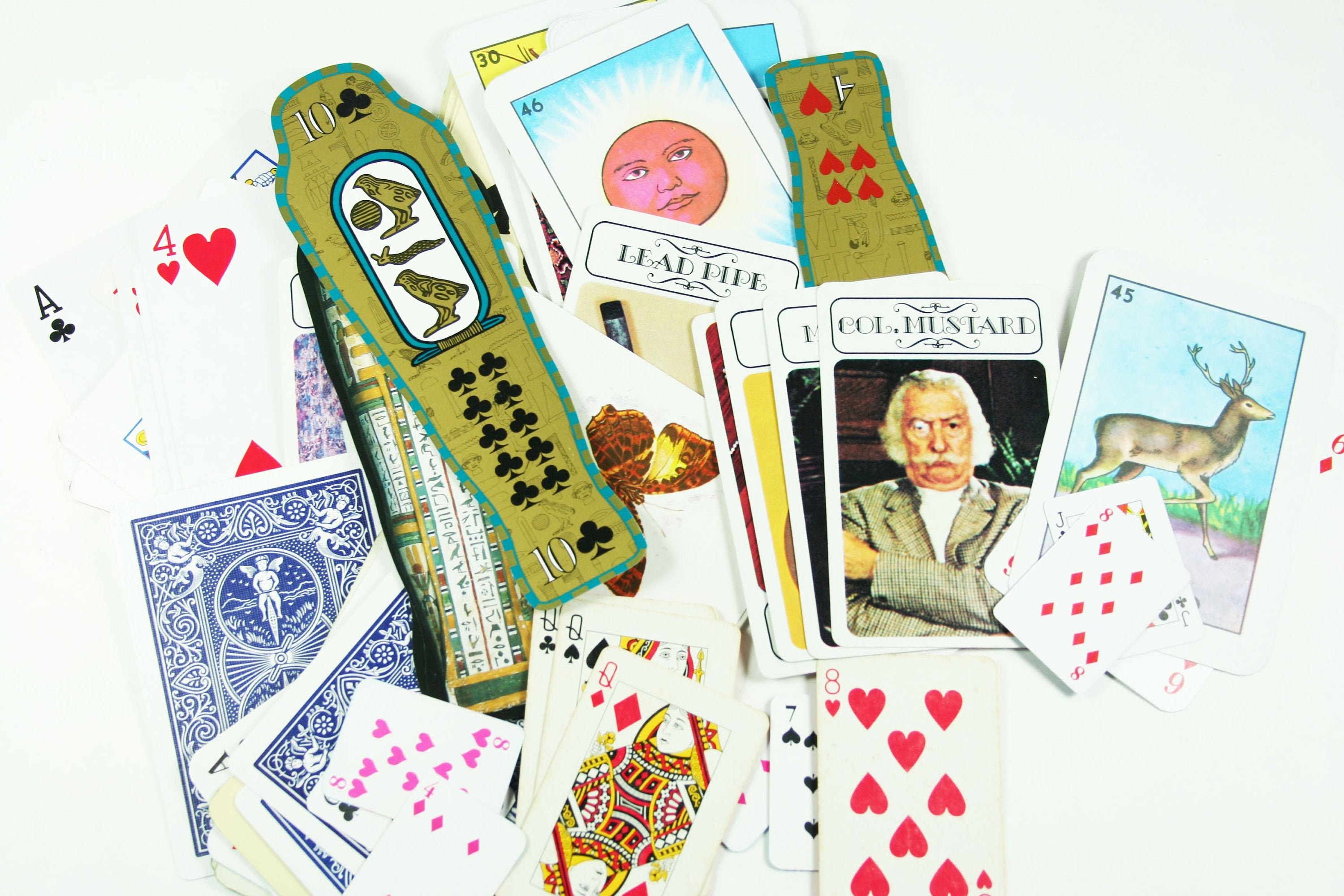 Playing Card Collection, Collage Scrapbooking Mixed Media Artwork, Game ...