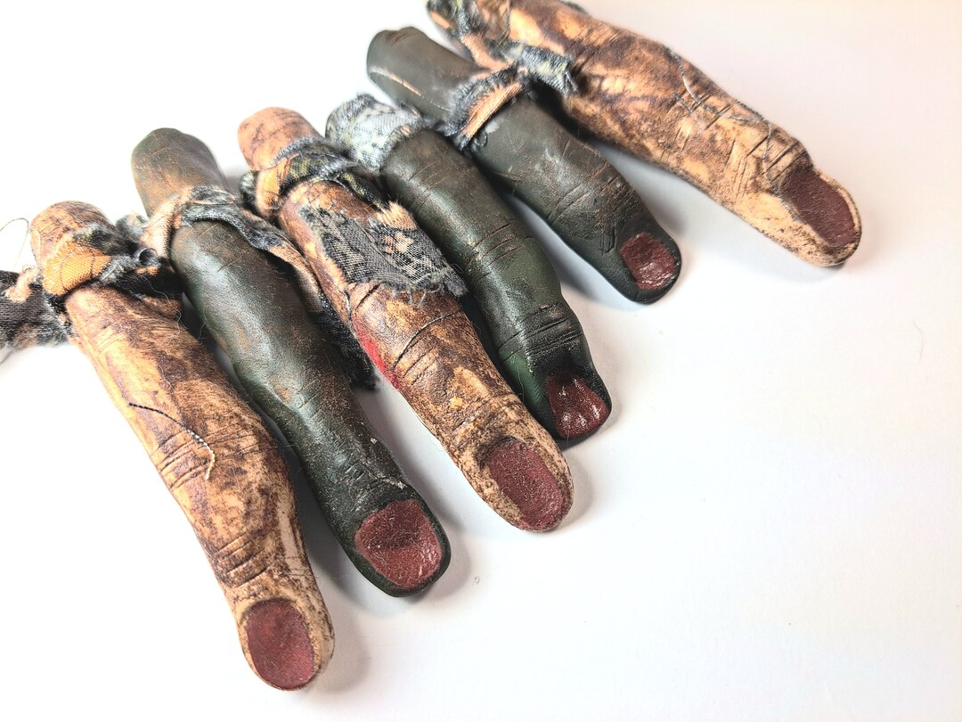 Witch Fingers Primitive Grungy Halloween Decoration, Handmade Clay ...