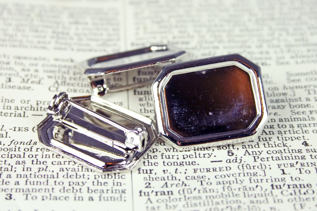 One Piece Rectangle Pin Back Finding for Cabochons Resin - Etsy