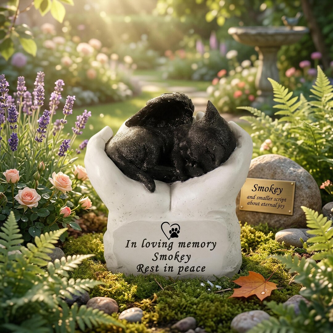 Personalized Pet Cremation Urns for Cats - Resin Urns for Precious ...