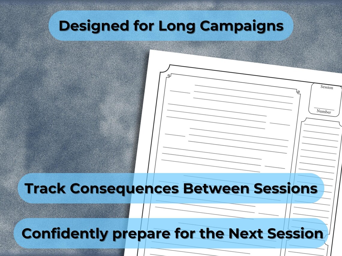 Dnd Session Notes | Printable Campaign Tracker & Adventure Log | 5e ...
