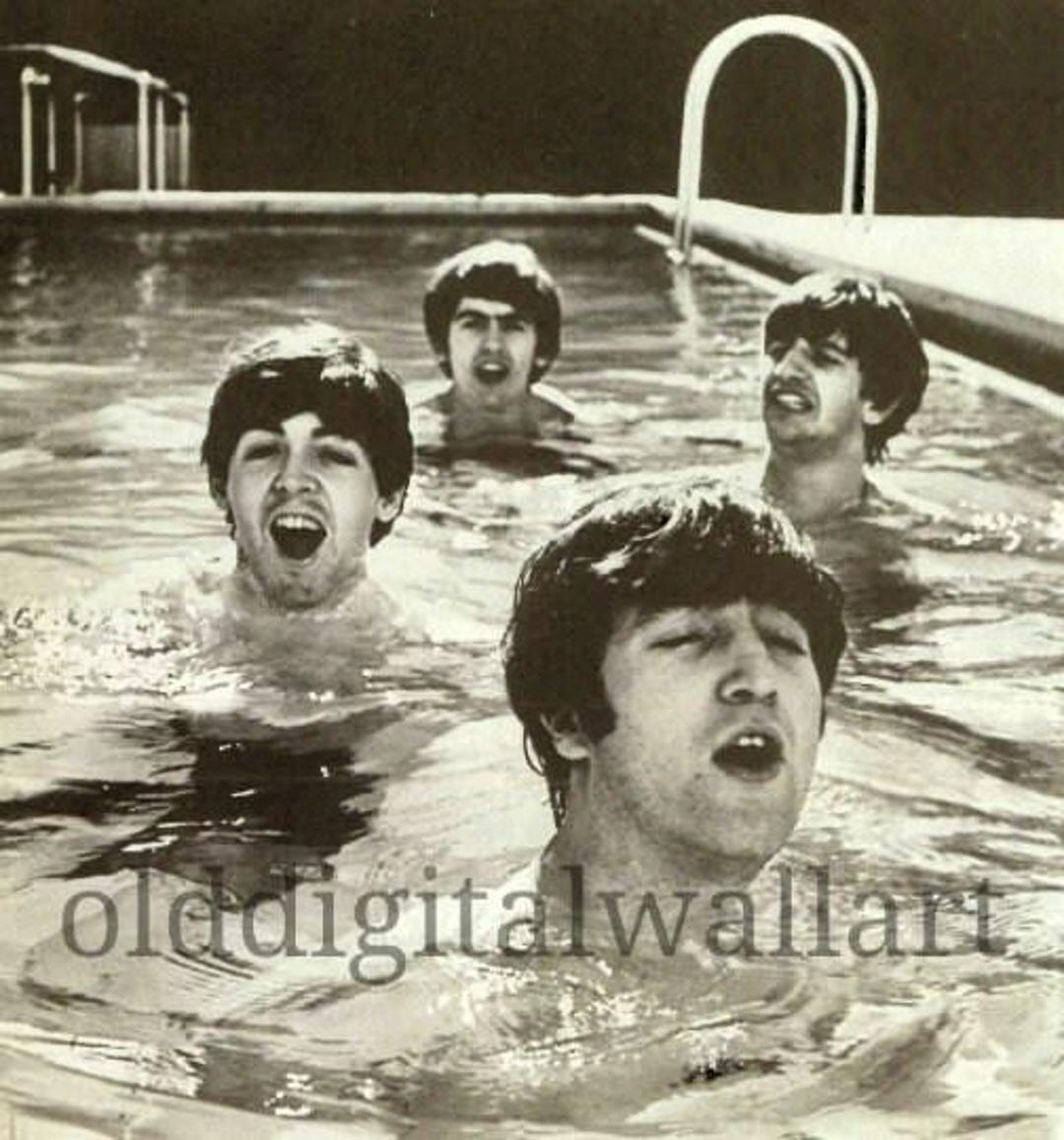 Instant BEATLE'S Fans Gift Digital Memorabilia Beatles Swimming Early ...