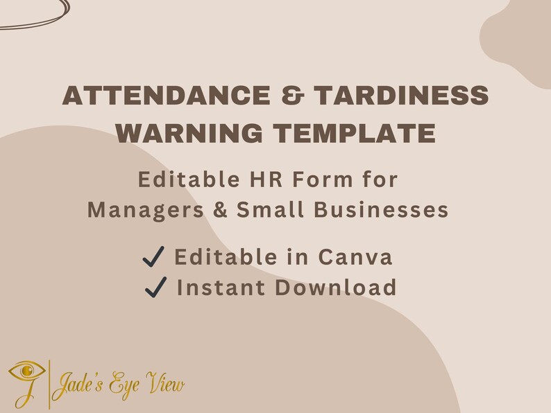 Attendance & Tardiness Warning Template | Employee Attendance ...