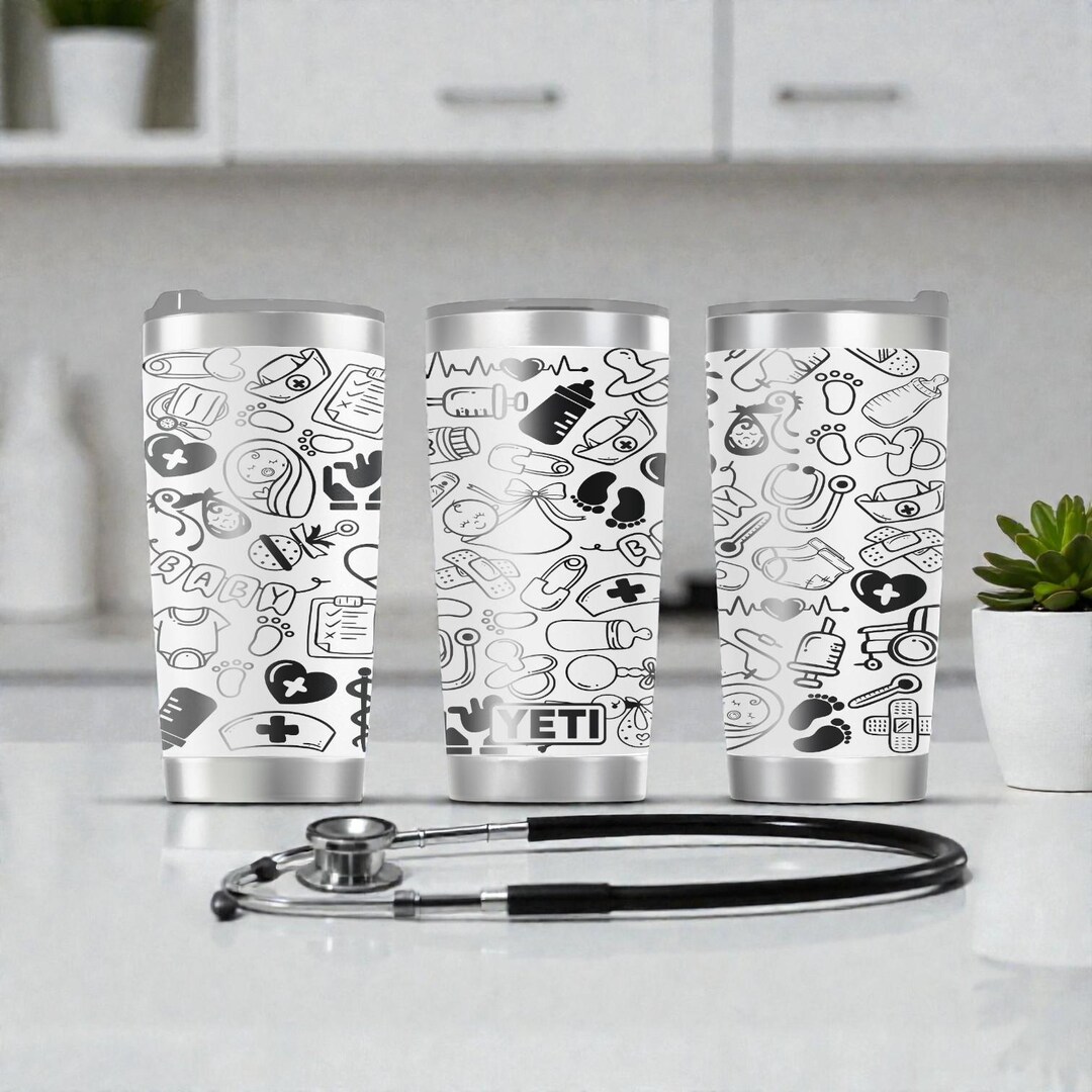 Engraved OB Nurse YETI Rambler Insulated Stainless Steel Tumbler With ...