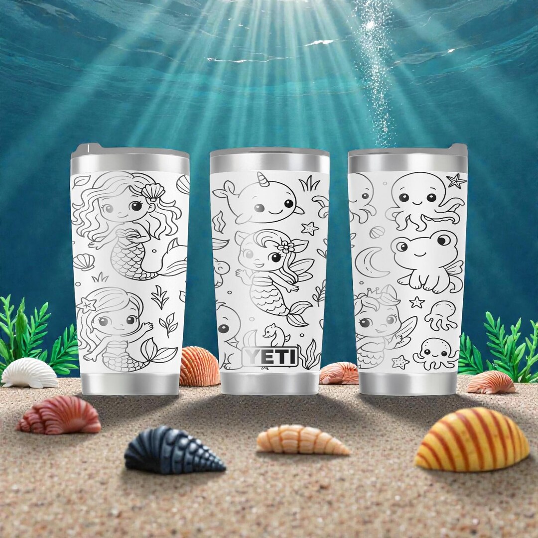 Cute Mermaid YETI Rambler Insulated Stainless Steel Tumbler With ...