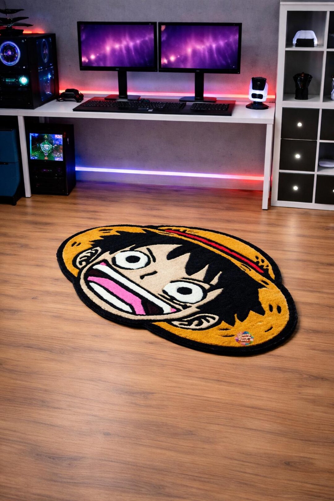 Anime Straw Hat Character Tufted Rug Handmade Floor Decor - Etsy