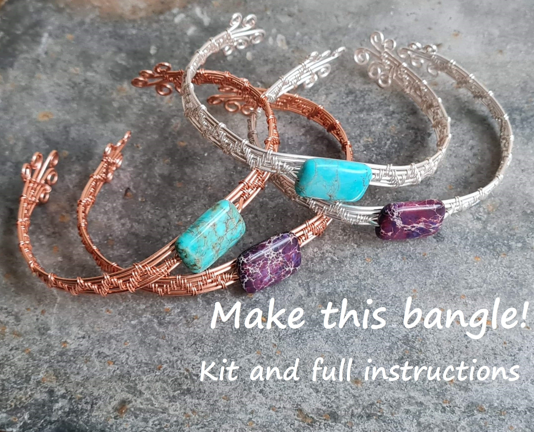 Wire Bangle Tutorial DIY Jewelry Bracelet Making Kit Wire - Etsy