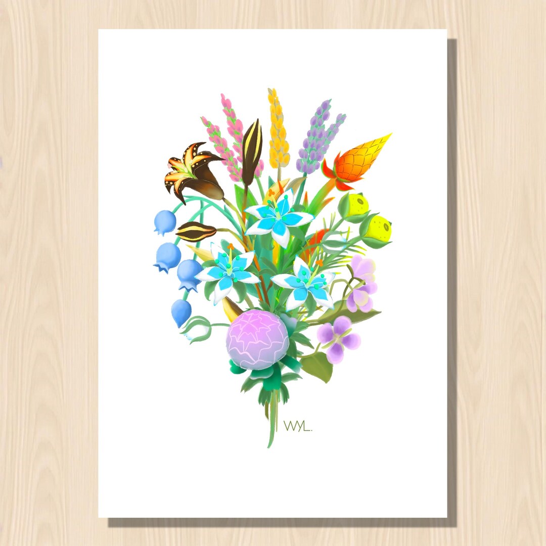 Zelda Greeting Card - Flora of Hyrule - Breath of the Wild - Etsy