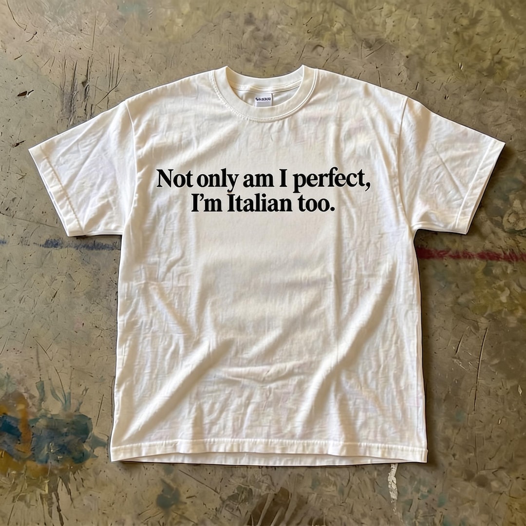 Italian Pride Tee | Witty Heritage Statement, Minimalist Serif Text - Etsy