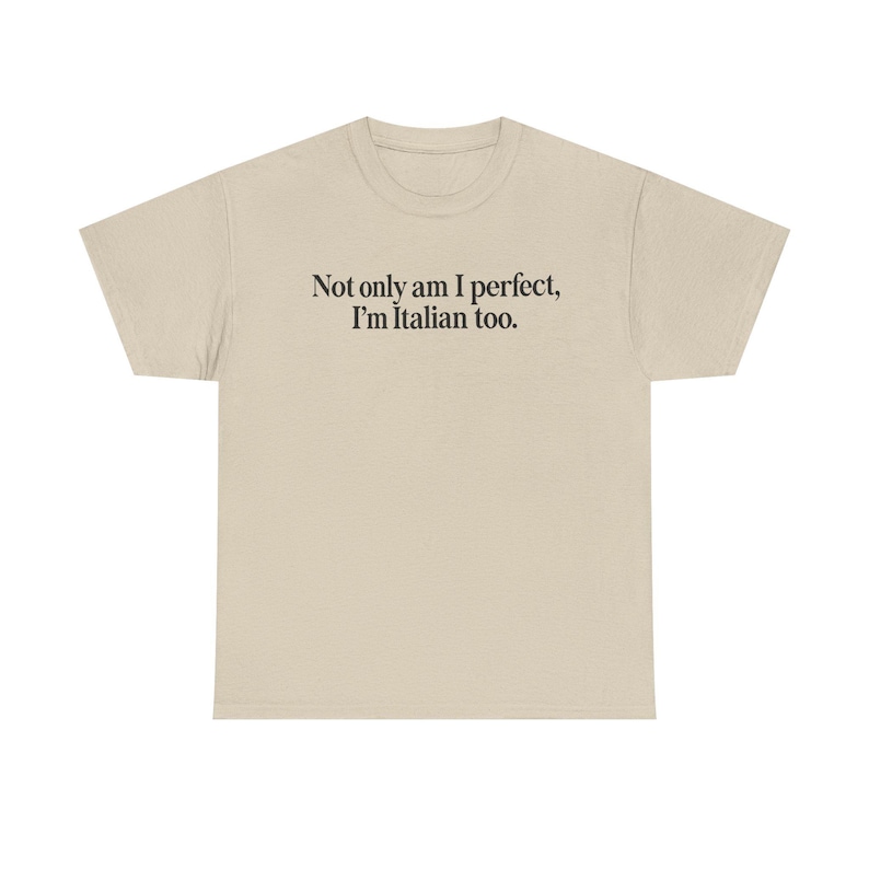 Italian Pride Tee | Witty Heritage Statement, Minimalist Serif Text - Etsy