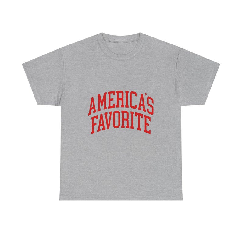 America's Favorite Tee | Red Arch Lettering, Patriotic Graphic T-shirt ...