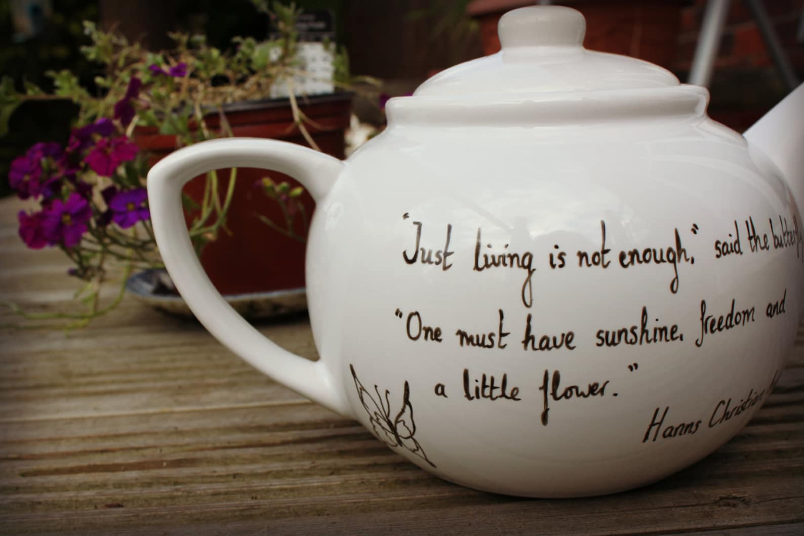 Personalised Literary Tea Pot - Quote of Your Choice - Etsy