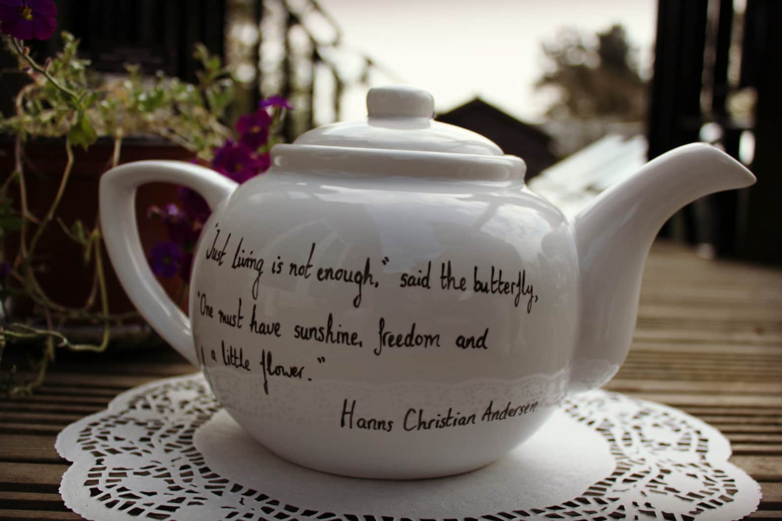 Personalised Literary Tea Pot - Quote of Your Choice - Etsy