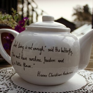 Personalised Literary Tea Pot - Quote of Your Choice - Etsy UK
