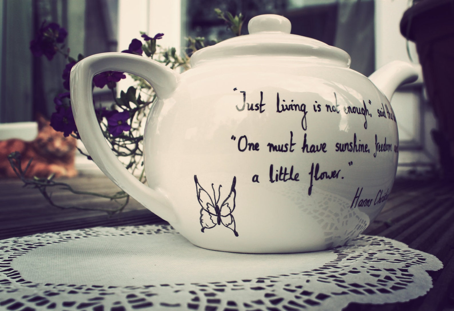 Personalised Literary Tea Pot - Quote of Your Choice - Etsy