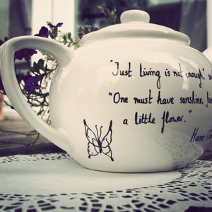 Personalised Literary Tea Pot - Quote of Your Choice - Etsy
