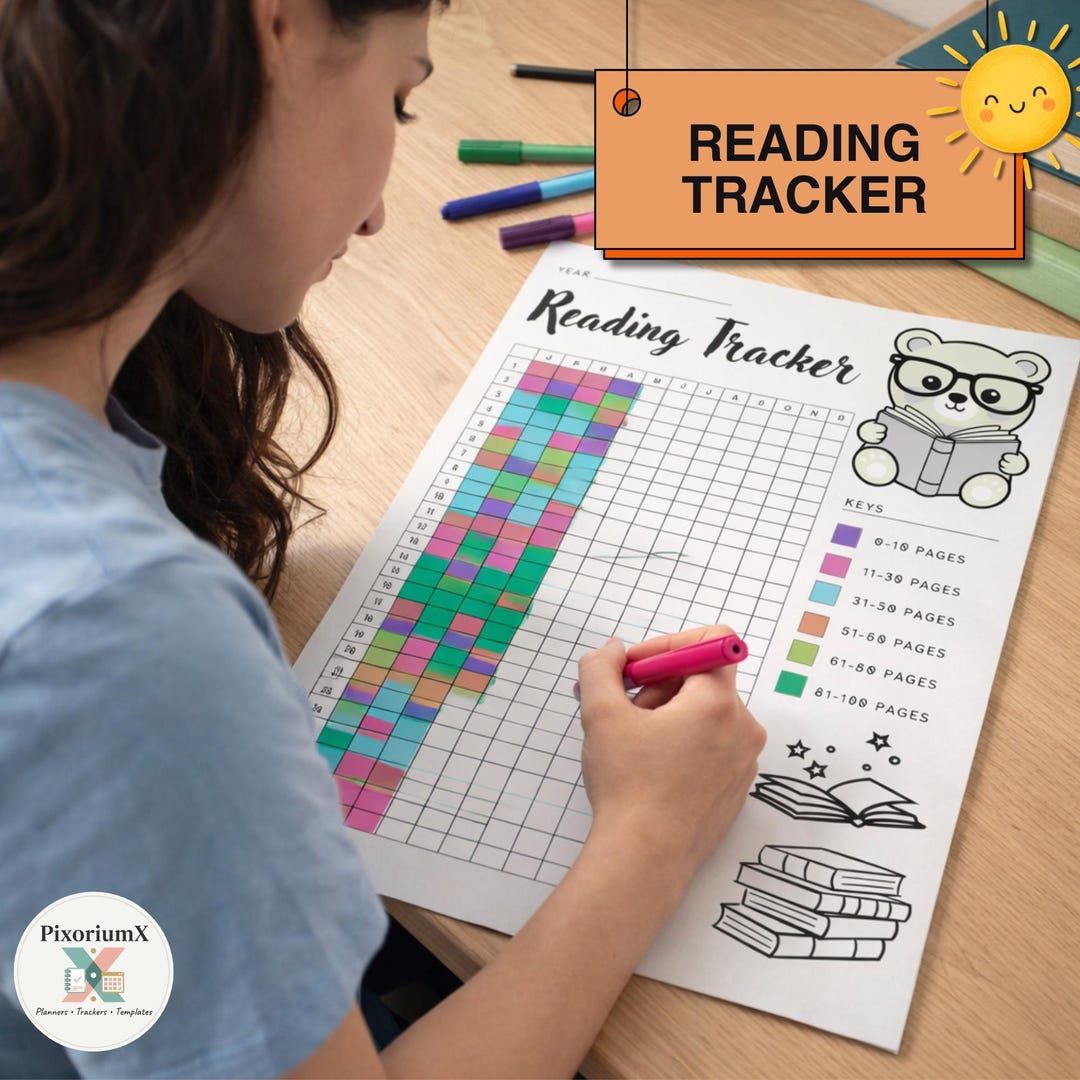 Reading Tracker: Minimalist Printable Monthly Book Read Planner Page ...