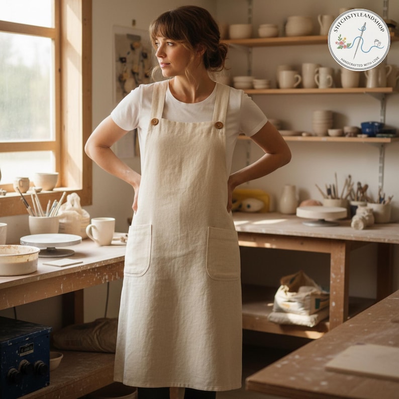 Cross Back Apron Sewing Pattern PDF | Beginner Friendly - Etsy Canada