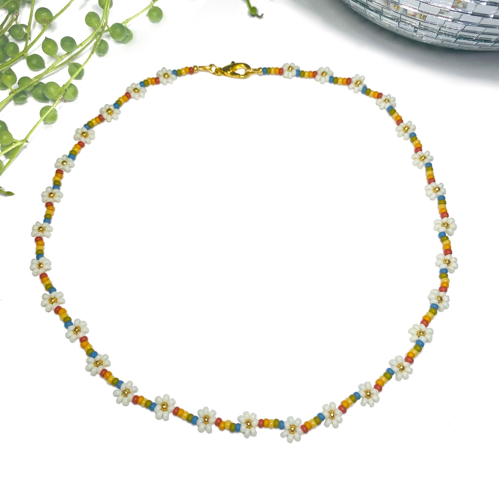 Pride Daisy Chain Choker Necklace Rainbow - Etsy