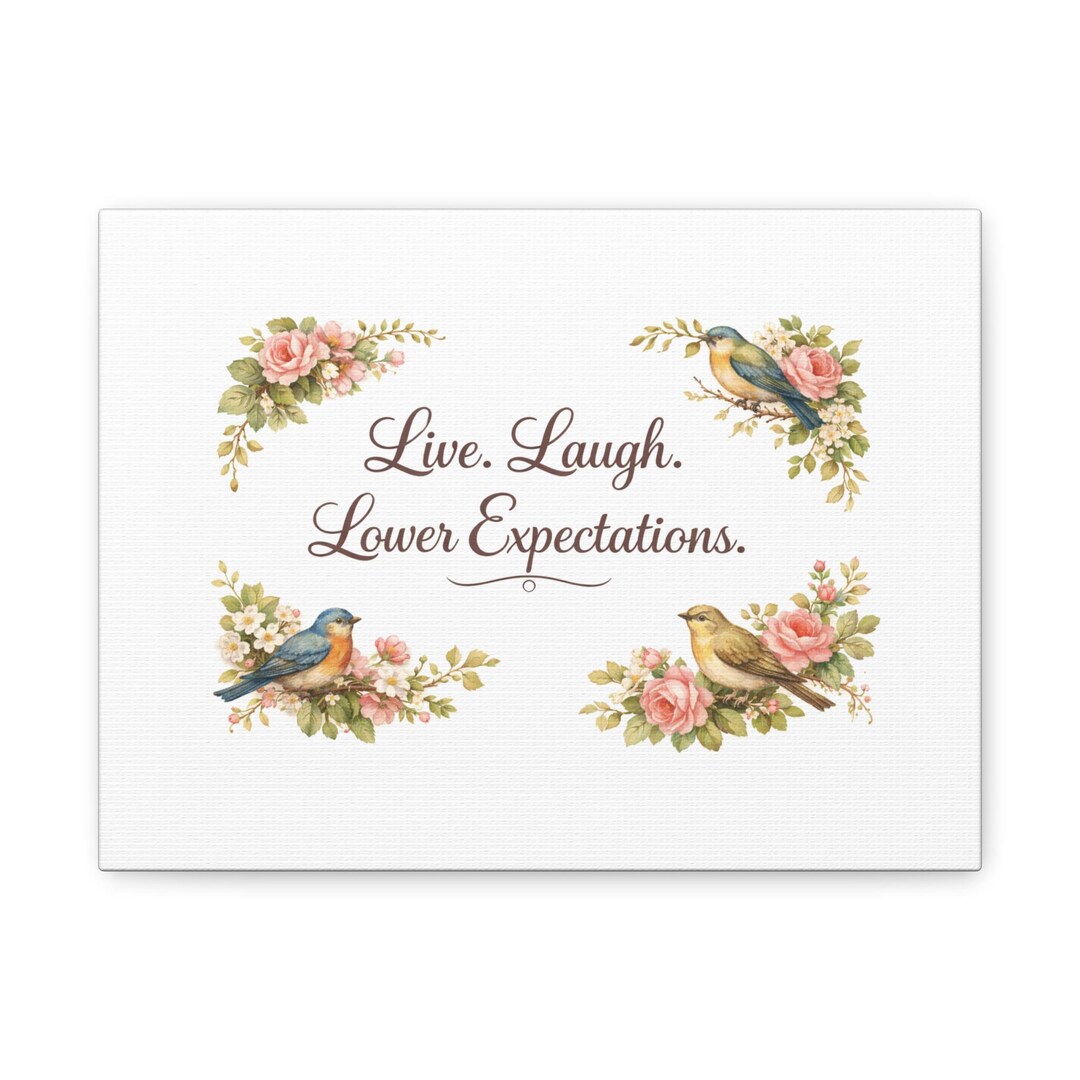 Live Laugh Lower Expectations Canvas - Etsy