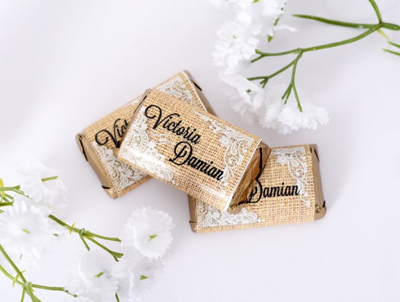 Vintage Wedding Candy Labels Mini Candy Wraps Wedding | Etsy