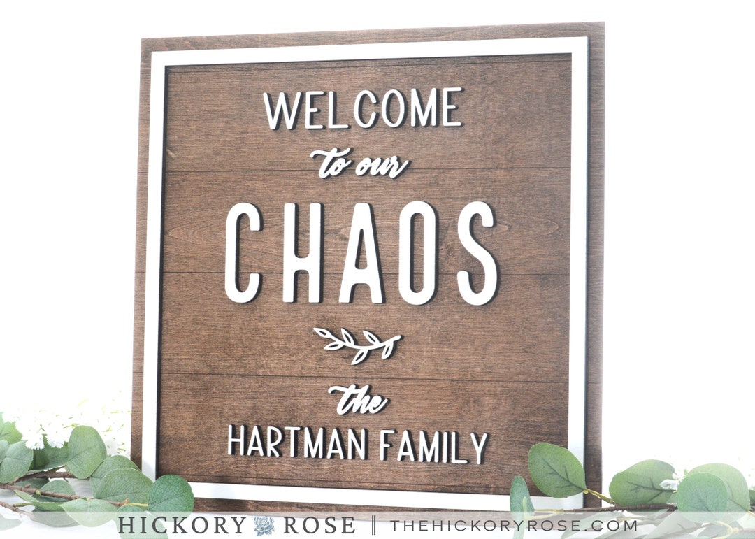 Laser Cut Wood Sign, Custom Welcome Sign, Family Gifts, Housewarming ...