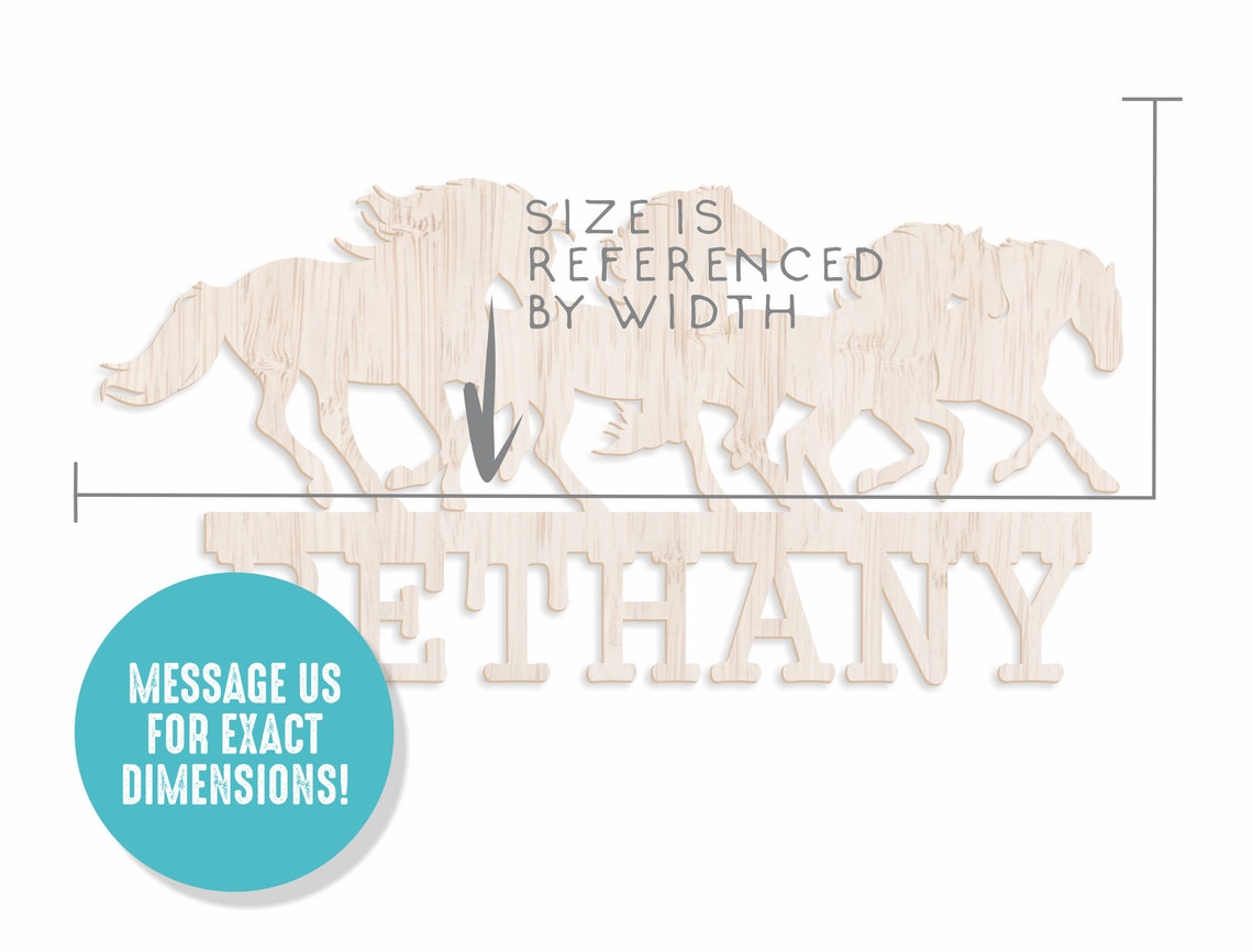 Custom Horse Name Sign Horse Herd Name Sign Wooden Name - Etsy