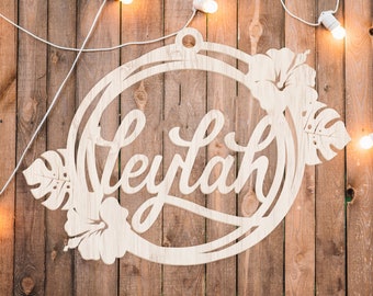 Tropical Name Sign - Etsy