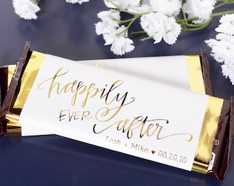Wedding Candy Wrappers - Metallic Foil Chocolate Bar WRAPPERS - Chicago ...