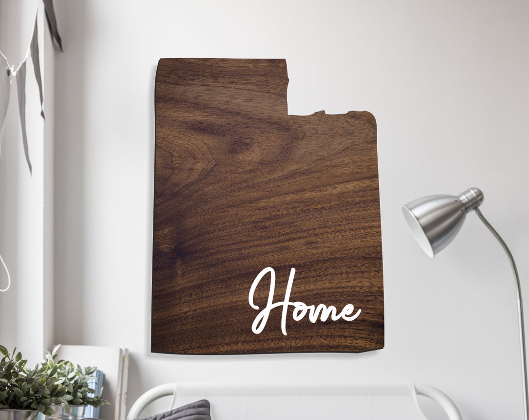Utah Wood Wall Sign, 3D Raised Wood Sign, Utah Home Gifts, UT Home ...