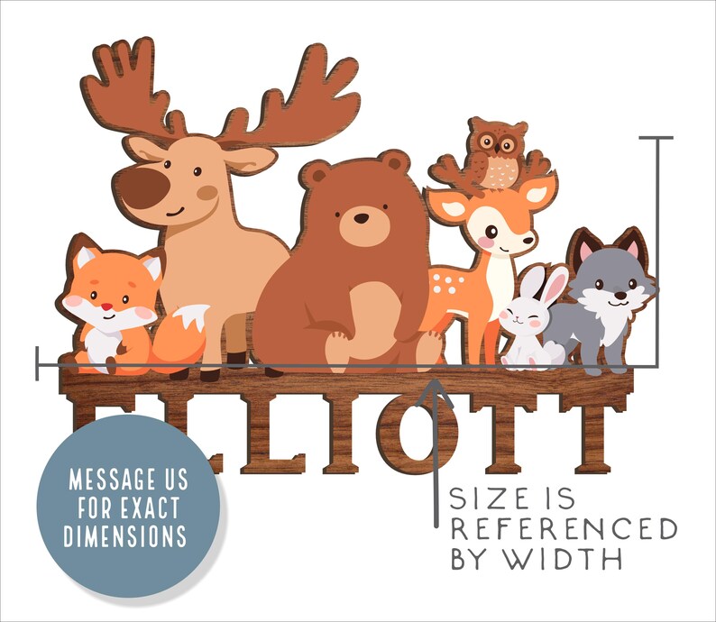 Woodland Animals Nursery Sign | Custom Baby Name Sign, Forest Themed ...
