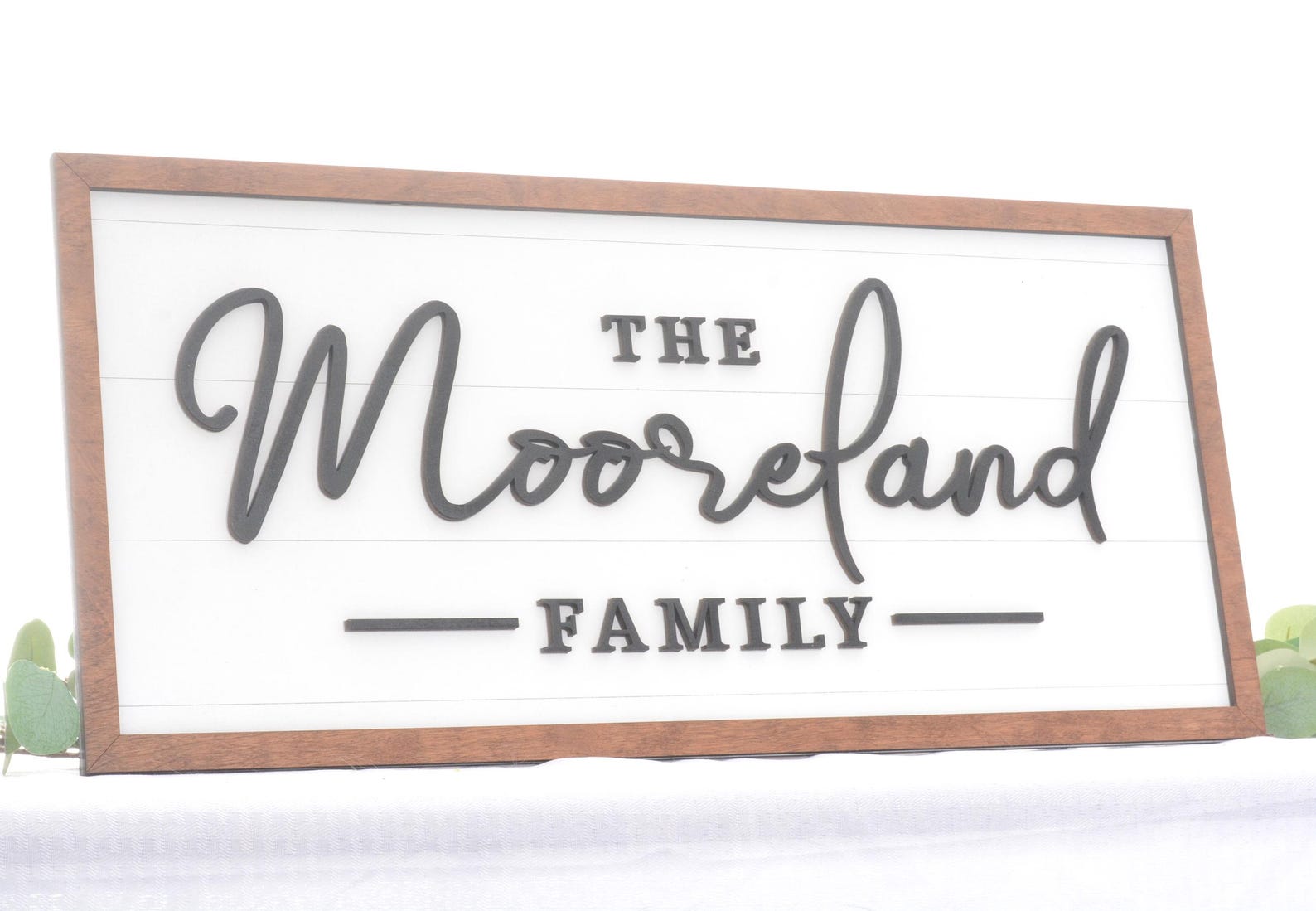 Family Name Welcome Sign, Custom Last Name Gifts, Minimalist Farmhouse ...