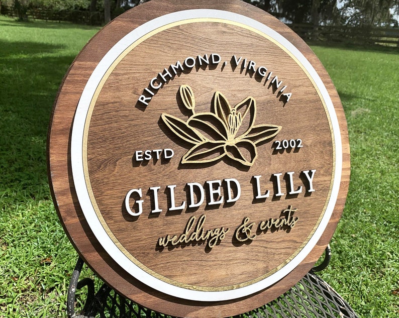 Custom Venue Sign Storefront Sign Wedding Venue Logo Raised - Etsy