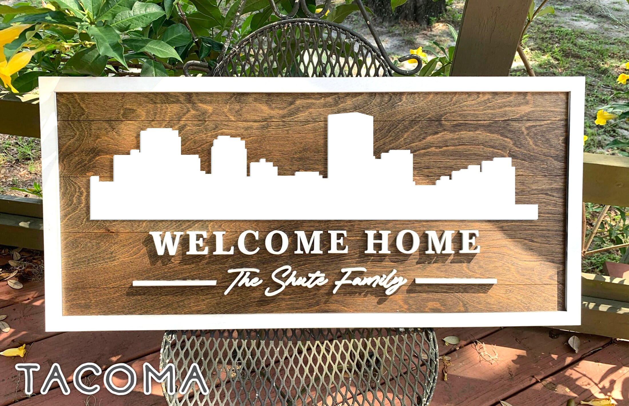 Seattle Home Decor Seattle Wall Art Sign WA Welcome Sign | Etsy