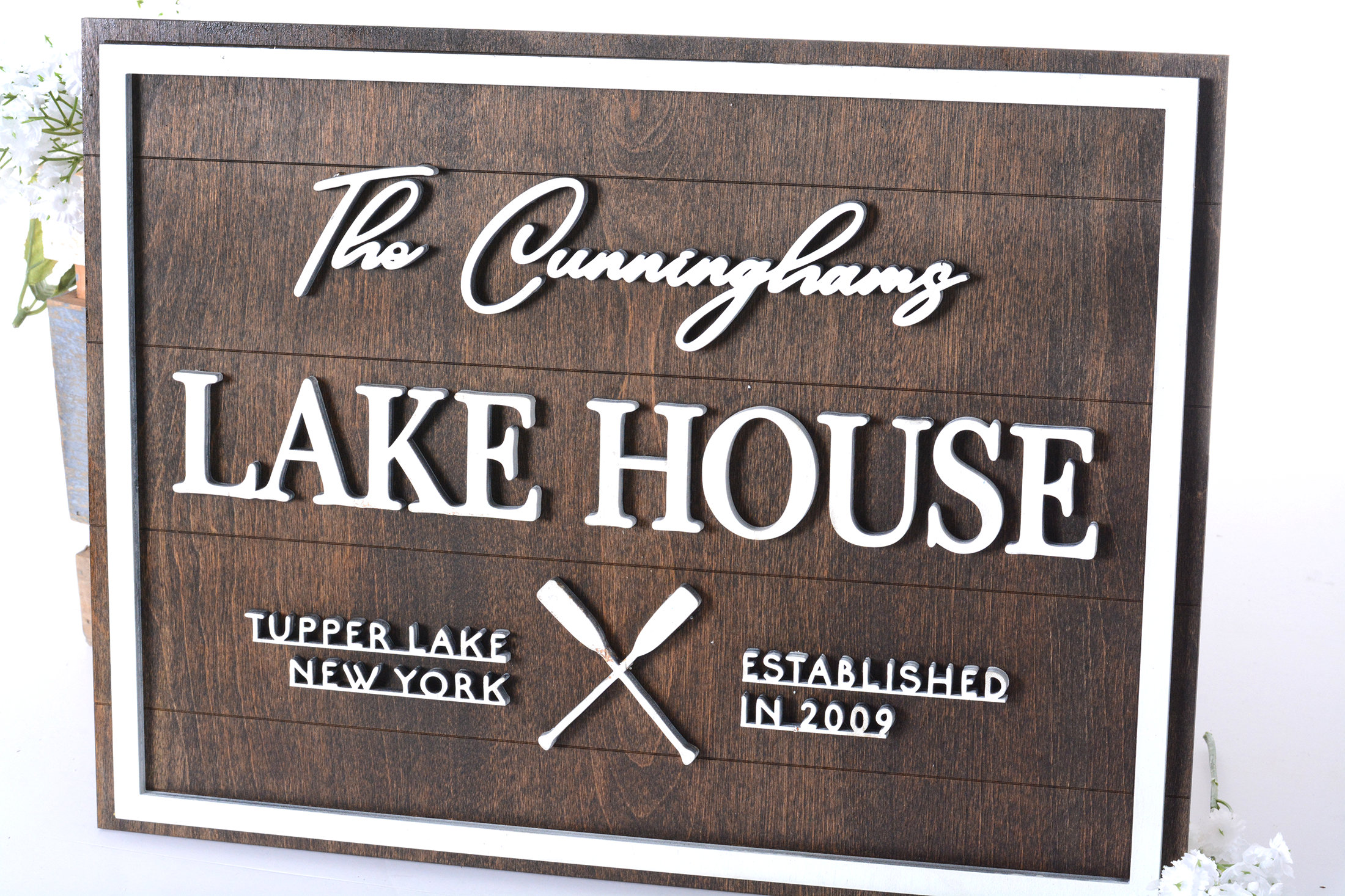 Carved Wedding Sign Lakehouse Sign Front Porch Decor Wedding Gift Sign ...