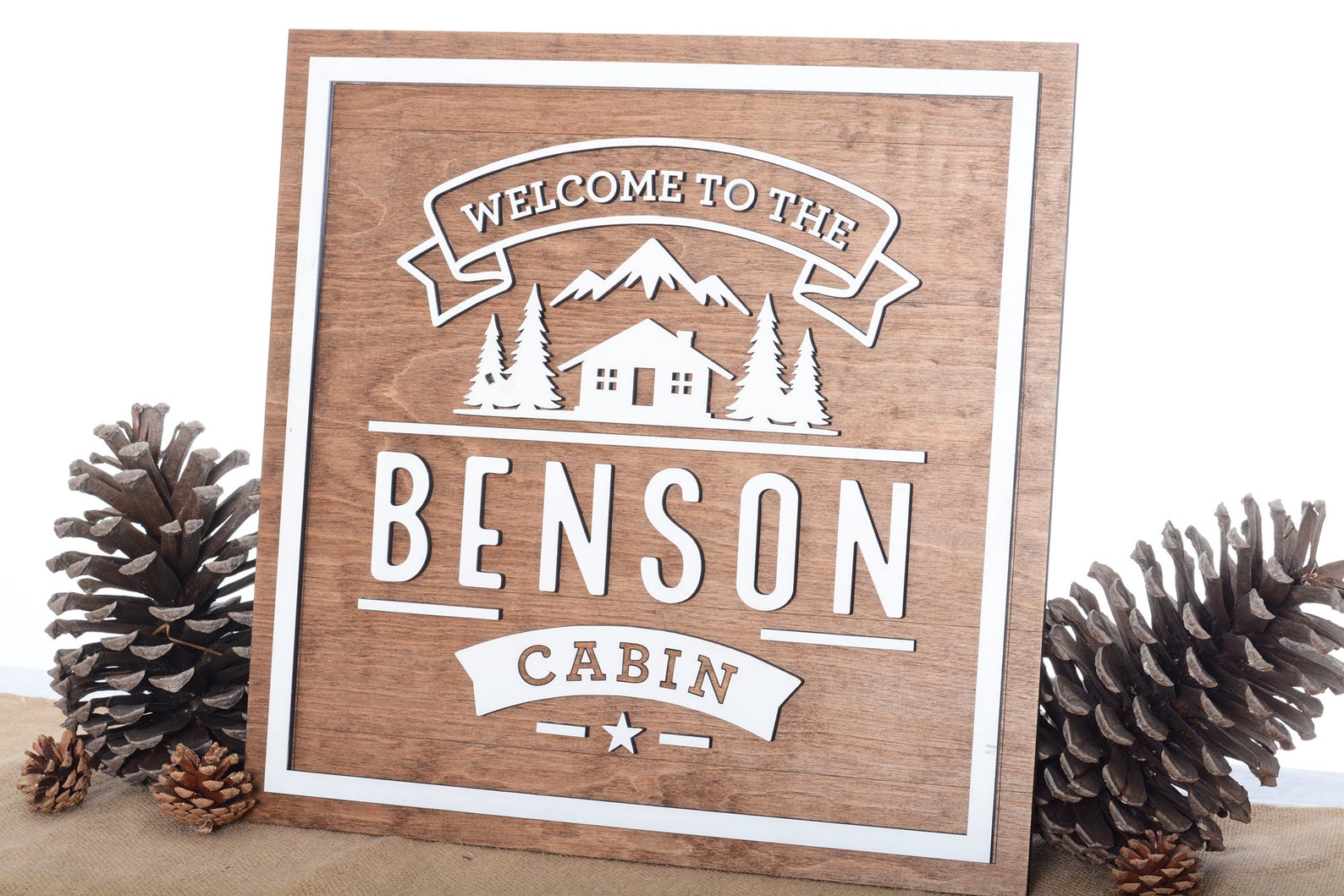 Custom Cabin House Sign Rustic Wall Sign Cabin Home Decor - Etsy