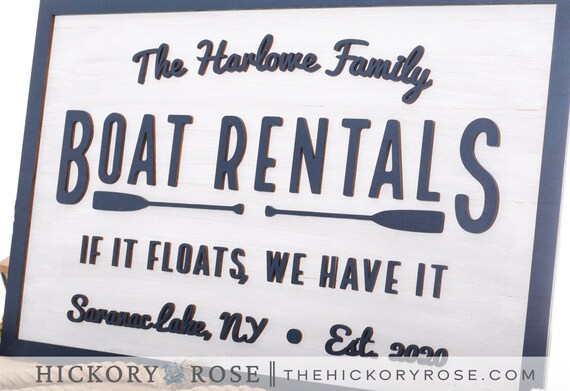 Lake House Wall Sign, Wooden Lake House Decor, Fun Boat Rental Wall ...
